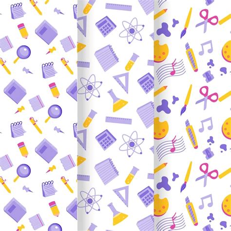 Page 14 School Elements Pattern Vectors Download Free High Quality