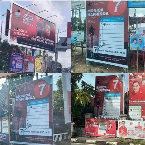 Baleho Caleg DPRD Provinsi Babel Dicoret Coret Bekawan