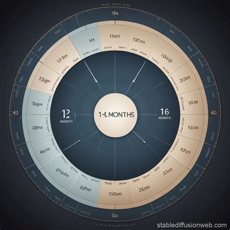 Circular Diagram Representing The 12 Months Of The Year Arranged Clockwise And Divided Into 4