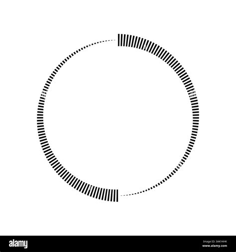 Circular Progress Bar Segmented Black And White Loading Indicator Stock Vector Image And Art Alamy