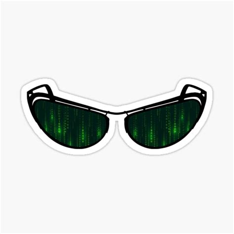 The Matrix Neos Glasses Sticker For Sale By Trendgemsbg Redbubble
