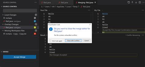 Merge Editor Issues · Issue 168859 · Microsoft Vscode · Github
