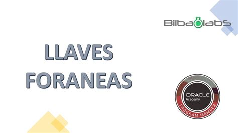 Llave For Nea Foreign Key Oracle Youtube