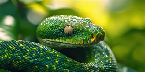 Green Python Scales Texture Closeup Intricate Natural Design Premium Ai Generated Image