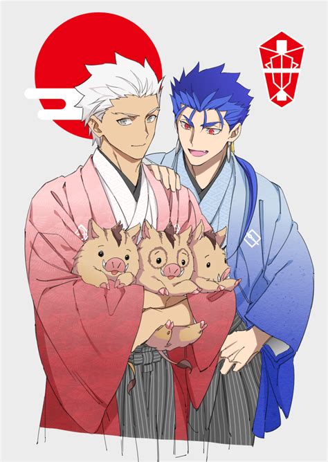 Cu Chulainn Archer And Cu Chulainn Fate And More Drawn By Emya