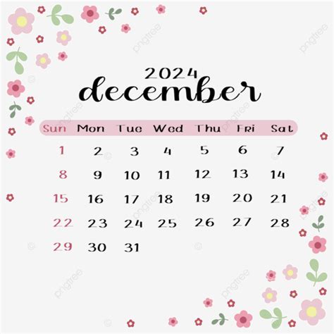 Calendario 2024 Simple Rosa Png Dibujos 2024 Calendario Rosa Año Png