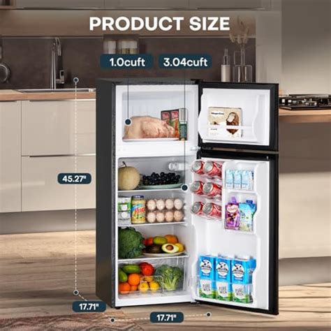 Upstreman 40 Cuft Mini Fridge With Freezer Double Door Mini Fridge