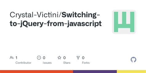 GitHub Crystal Victini Switching To JQuery From Javascript