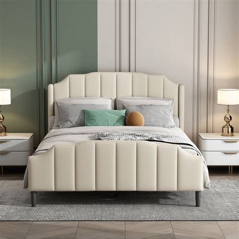 Softweary Polsterbett Doppelbett Mit Lattenrost Kopfteil Und Fußteil