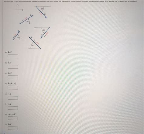 Solved For The Vectors Given In The Following Figure Use A Chegg