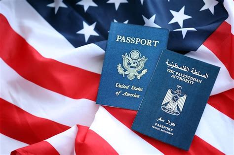 Premium Photo Passport Of Palestinian Authority With Us Passport On
