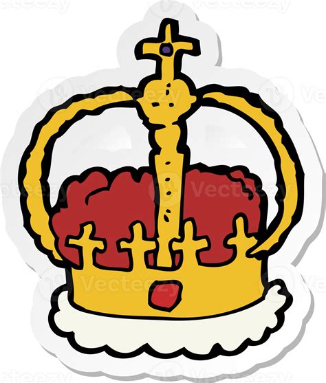Sticker Of A Cartoon Crown 36484578 Png