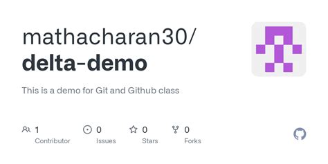 Github Mathacharan30delta Demo This Is A Demo For Git And Github Class