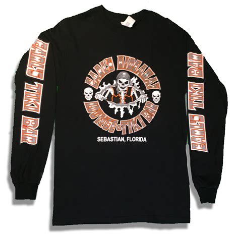 Earls Long Sleeve Skeleton Tiki Bar Earls Hideaway Lounge And Tiki Bar