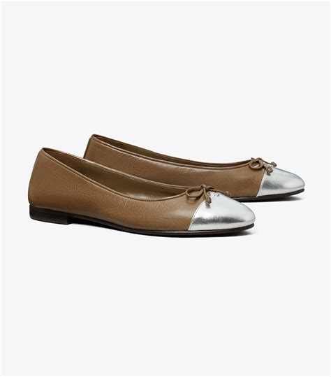 Cap Toe Ballet Womens Designer Flats Tory Burch