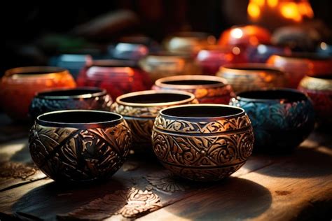 Premium Photo Tibetan Singing Bowls Closeup