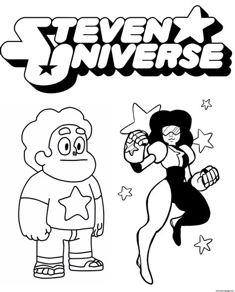 Steven Universe Cartoon Network Coloring Page Printable