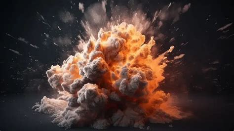 Diverging Waves And Shocking Explosion Smoke Effect A 3d Rendered Image