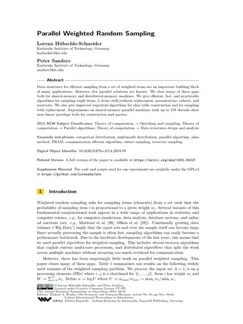 lipics esa 2019 59 download free pdf time complexity sampling