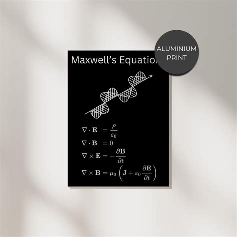 Maxwells Equations Poster Equation Print Mathematical Poster Maths Poster Maths Prints Science