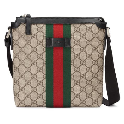 Gucci Web Gg Supreme Messenger Bag In Green For Men Save 13 Lyst