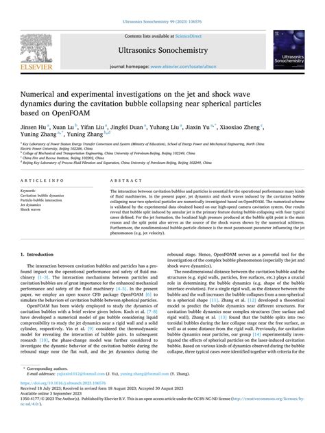 Pdf Numerical And Experimental Investigations On The Jet And Shock