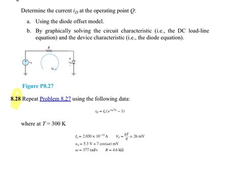 Determine The Current Id ﻿at The Operating Point Q