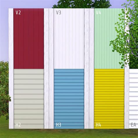 Mod The Sims Simple Siding 6 Patterns Horizontal And Vertical