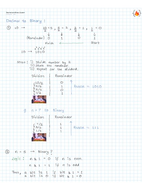 Decimal Vs Binary Systems Guide Pdf Law