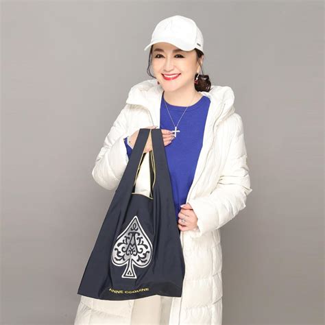 AnneCoquine 公式Anne Coquine アンコキーヌ モノグラムスペード柄エコバッグ Dカン付き2485 藤島彩子 QVC