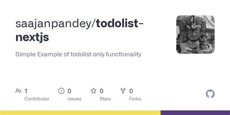 Github Saajanpandeytodolist Nextjs Simple Example Of Todolist Only Functionality