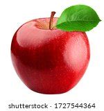Free Image Of Single Whole Apple On Red Freebie Photography