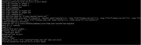 A Runtime Error Occured Error Launching TraCI Server Issue 17