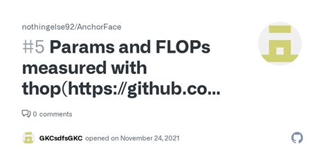 Params And Flops Measured With Thoplyken17pytorch