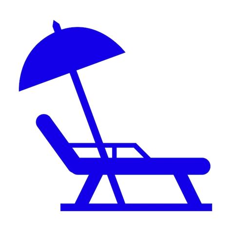 Premium Vector Beach Chair With Umbrella Icon