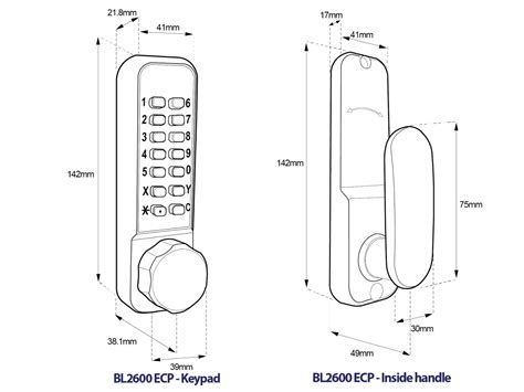 BL ECP Marine Grade Mm Ali Latch Knurled Knob Keypad With ECP Coding Chamber Inside