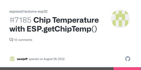 Chip Temperature With Espgetchiptemp · Issue 7185 · Espressif