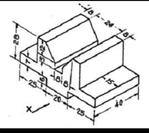 solved 1 draw front view top view and side view for the
