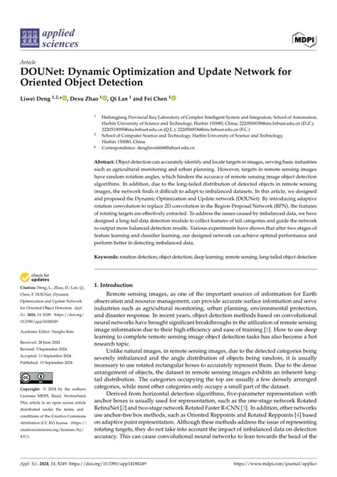 Pdf Dounet Dynamic Optimization And Update Network For Oriented