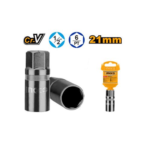 Socket Spark Plug 21mm Ingco