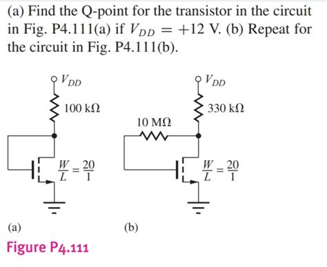Solved A Find The Q Point For The Transistor In The