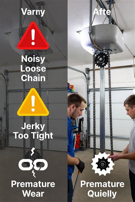 The Garage Door Opener Chain Adjustment Proper Tension For Smooth