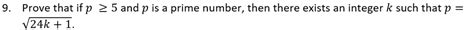 Solved 9 Prove That If P 5 And P Is A Prime Number Then There Exists