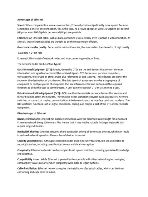 Advantages Of Ethernet Pdf Computer Network Ethernet