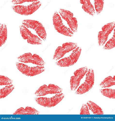 Kiss Seamless Stock Vector Illustration Of Lipstick 56401431