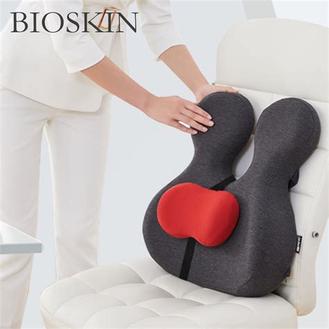 Bioskin Lumbar Support Pillow Bamboo Charcoal Space Memory Foam