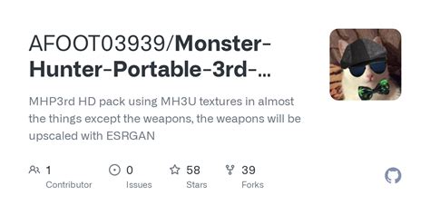 Github Afoot03939 Monster Hunter Portable 3rd Hd Pack Mhp3rd Hd Pack