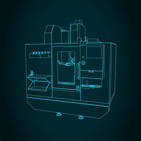 Automatic CNC Milling Machine 45946771 Vector Art At Vecteezy