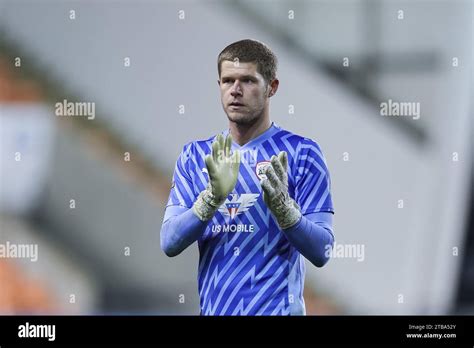 Ben Killip Of Barnsley Applauds The Travelling Fans During The Bristol Street Motors Trophy