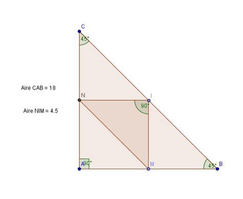 TP informatique triangle rectangle isocèle produit scalaire